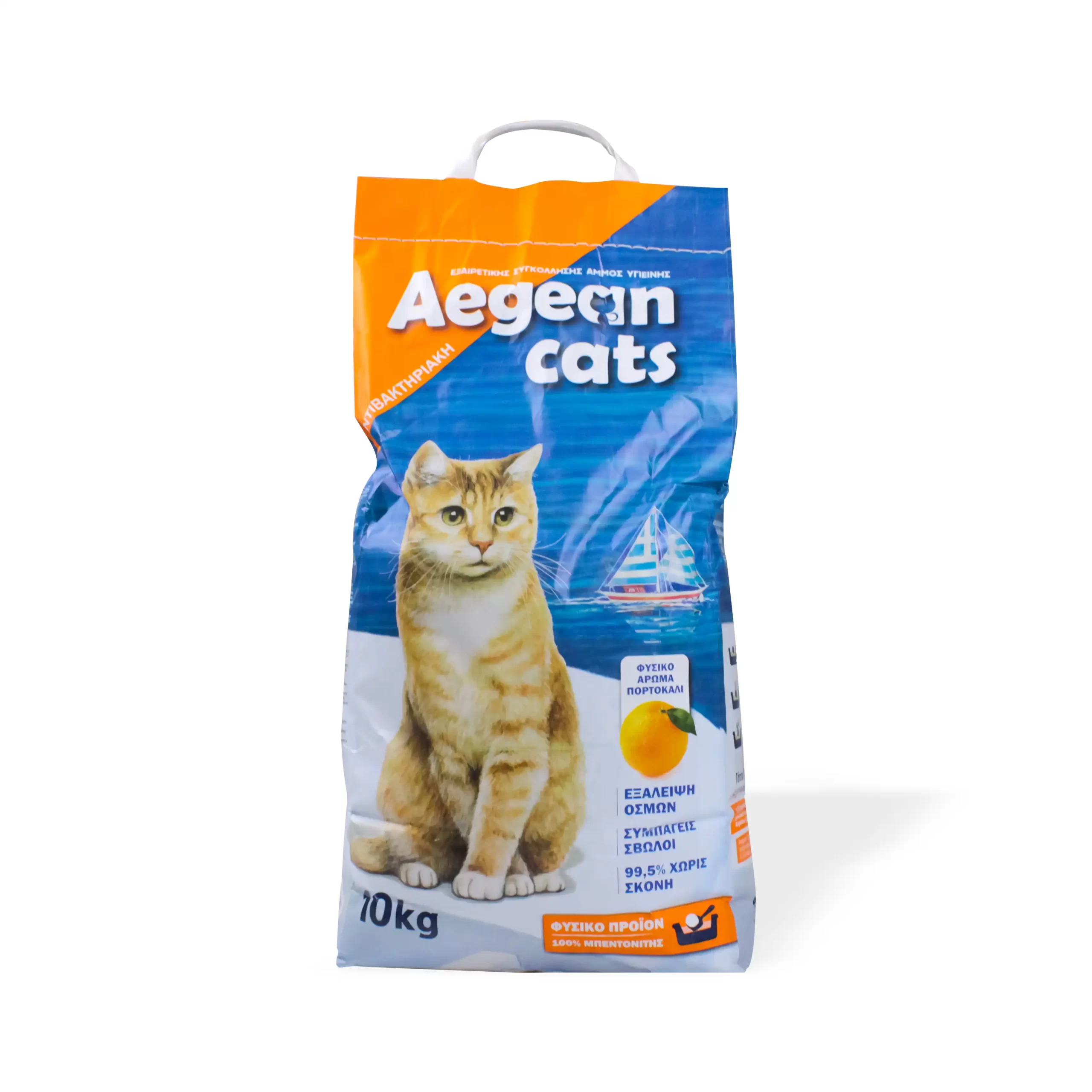 Aegean Cats, Rërë për mace, aromë portokalli, 10kg - MONALLI